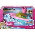 Barbie Toy Boat Set with Puppy, Life Vest and Beverage Accessories ...