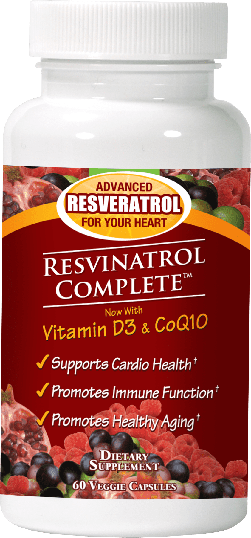 Resvinatrol Complete Capsules, 60 Count - Resveratrol Supplement ...