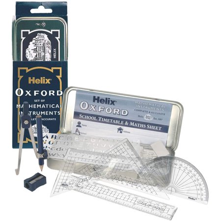 Maped Z38XH0 Helix Oxford 10 Piece Math Set, Compass, 6" Ruler ...