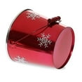 Round Metal Pail Med - Holiday Rhinestone Snowflakes 6in - Walmart.com