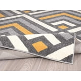 Abani Laguna Collection Chevron Geometric 5' x 8' Grey Yellow Modern ...