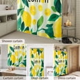 Bathroom Shower Curtain Summer Yellow Lemon Green Leaf Waterproof ...