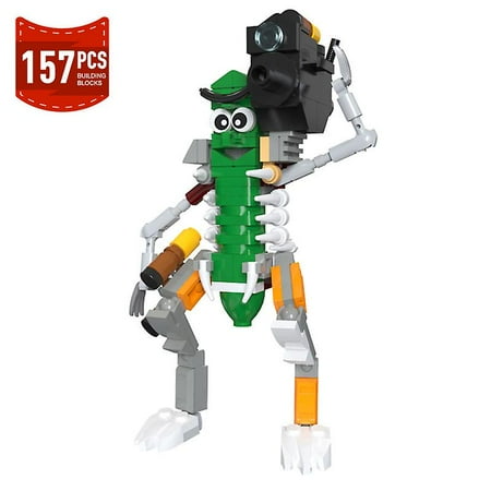 Anime Figures Ricked / Mortyed Pickle Rick Buildings Blocks Cartoon ...