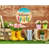 WaaHome Hello Summer Door Signs 11.3" Summer Slippers Hanging Sign ...