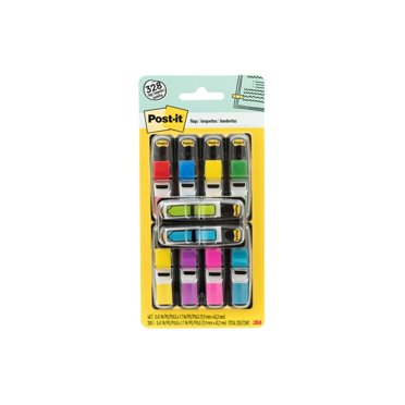 Post-It Message Flags, "Sign and Date", Assorted Colors, .47 in. Wide ...