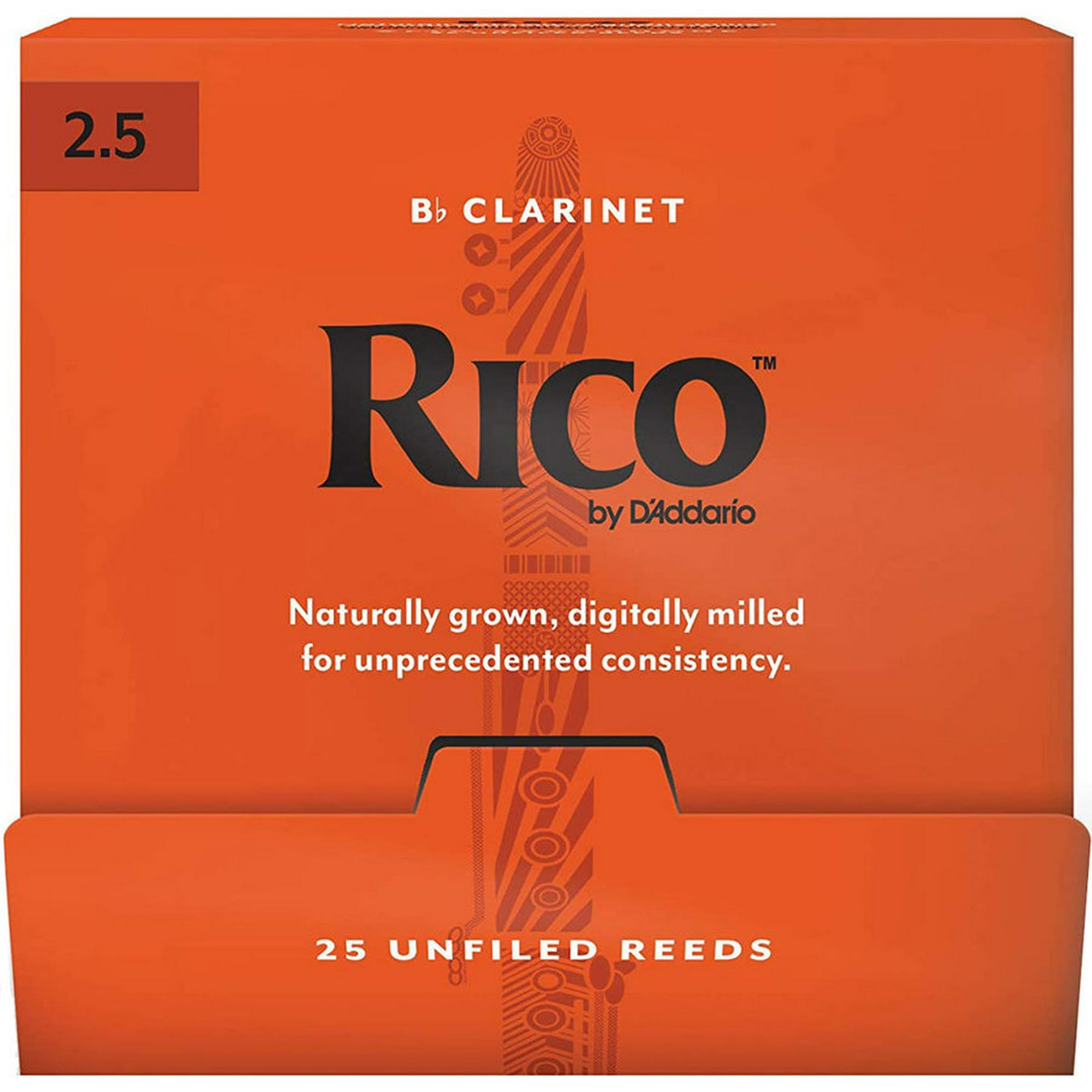 Click here for Rico Bb Clarinet Reeds - #2.5  25 Box  Individuall... prices