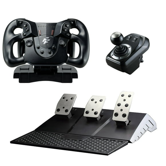 Flashfire Monza Racing Steering Wheel with H-shifter and Pedals for PC ...