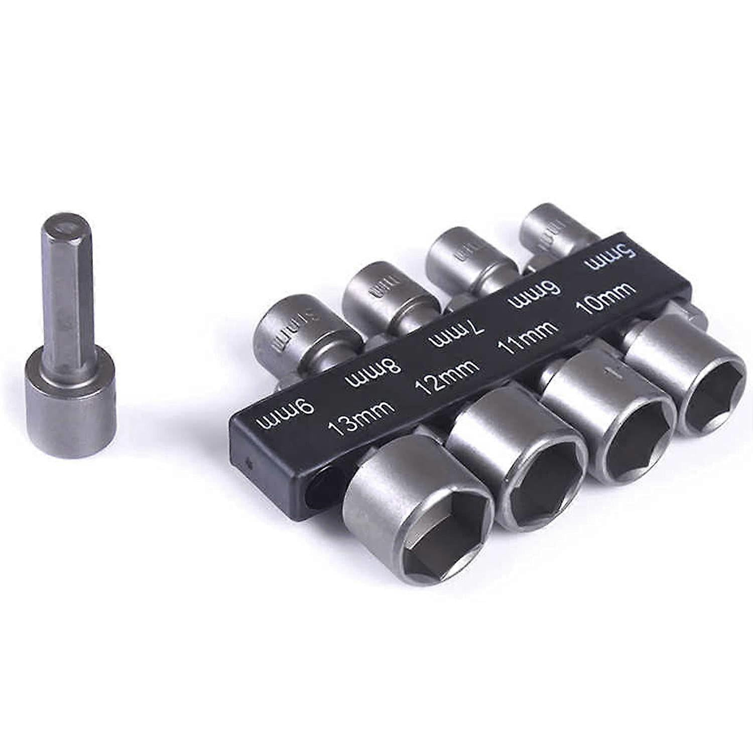 9 Pieces 5-13mm Socket Drill Bit Set, Bit Socket Set, for 1/4" Hex ...