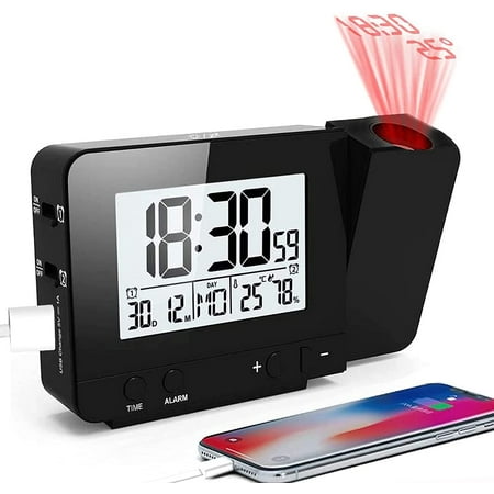 Projection Alarm Clock, Travel Alarm Clock With Projection Usb ...