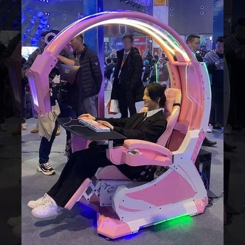 E-Sports Computer Chair Table Integrated Space Cockpit Home Office Long ...