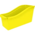 (2 pack) Storex Large Plastic Book Bin, Kids' Paper Storage, Yellow, 6 ...