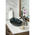 21.5" Oval Tempered Glass Vessel Bathroom Sink, Polished Chrome Drain ...