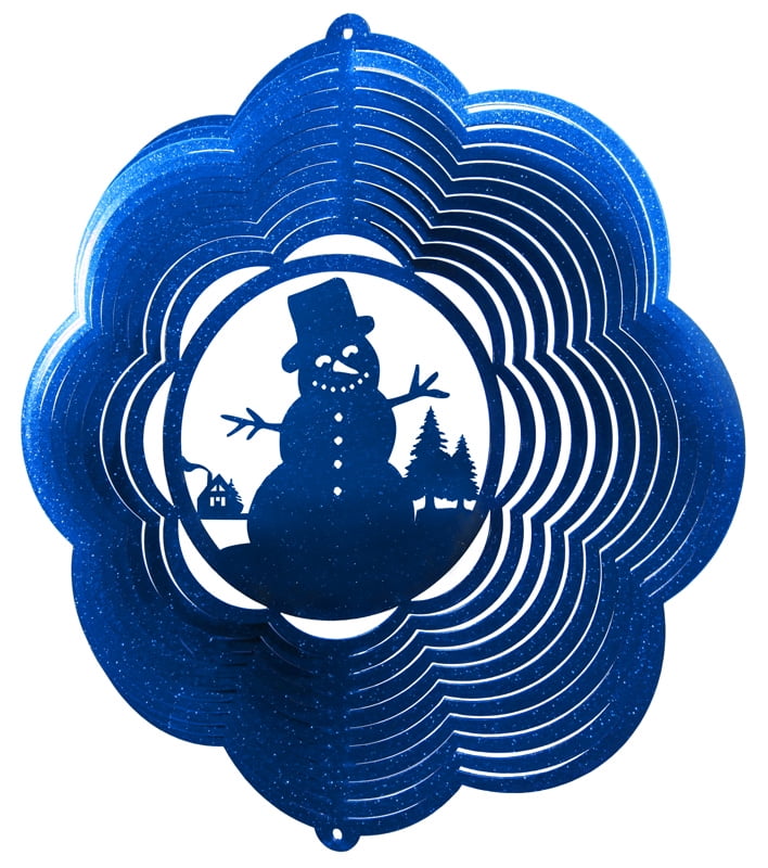 SWEN Products SNOWMAN WINTER Swirly Metal Wind Spinner - Walmart.com