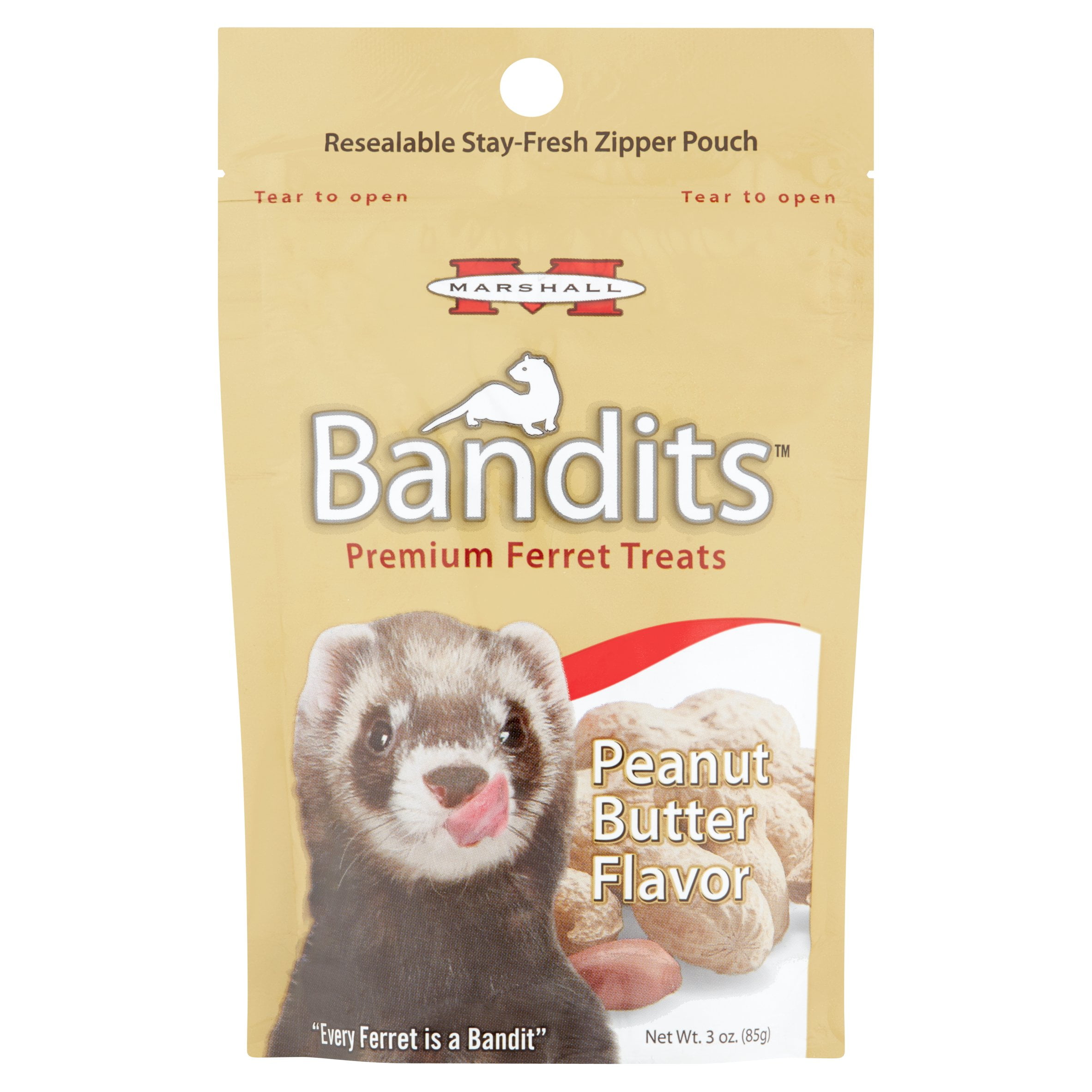 Marshall Pet Products Premium Bandit Treat for Ferrets, Peanut Butter ...