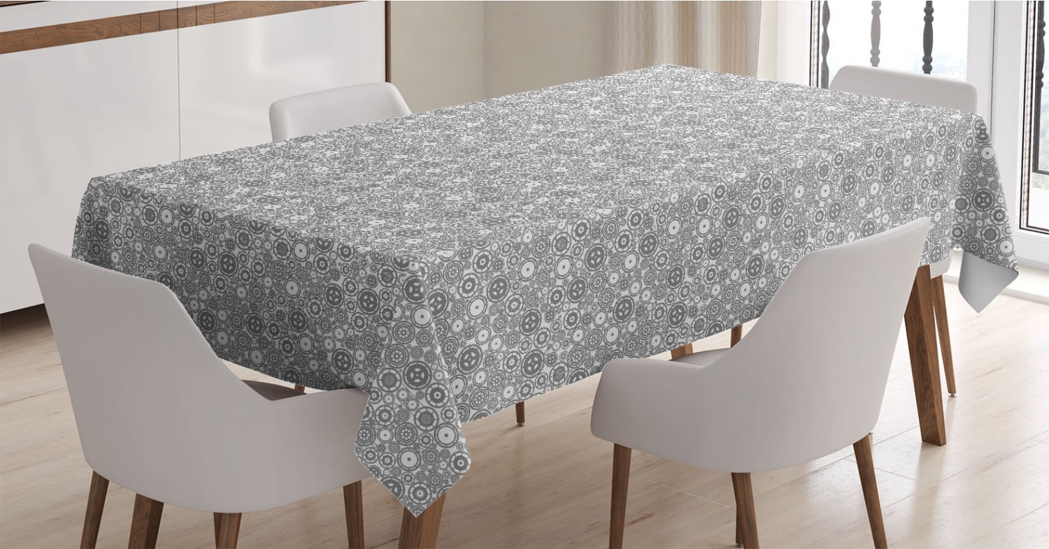 Steampunk Tablecloth, Different Types and Sizes of Cogwheels ...