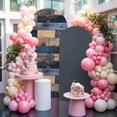 4FT Arch Backdrop Covers, Navy Blue Brown Wood Wedding Arch Cover ...