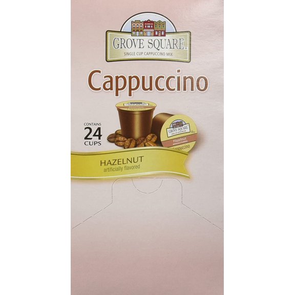 Grove Square Coffee Capsules - Hazelnut Cappuccino, Single Serve, 96 ...