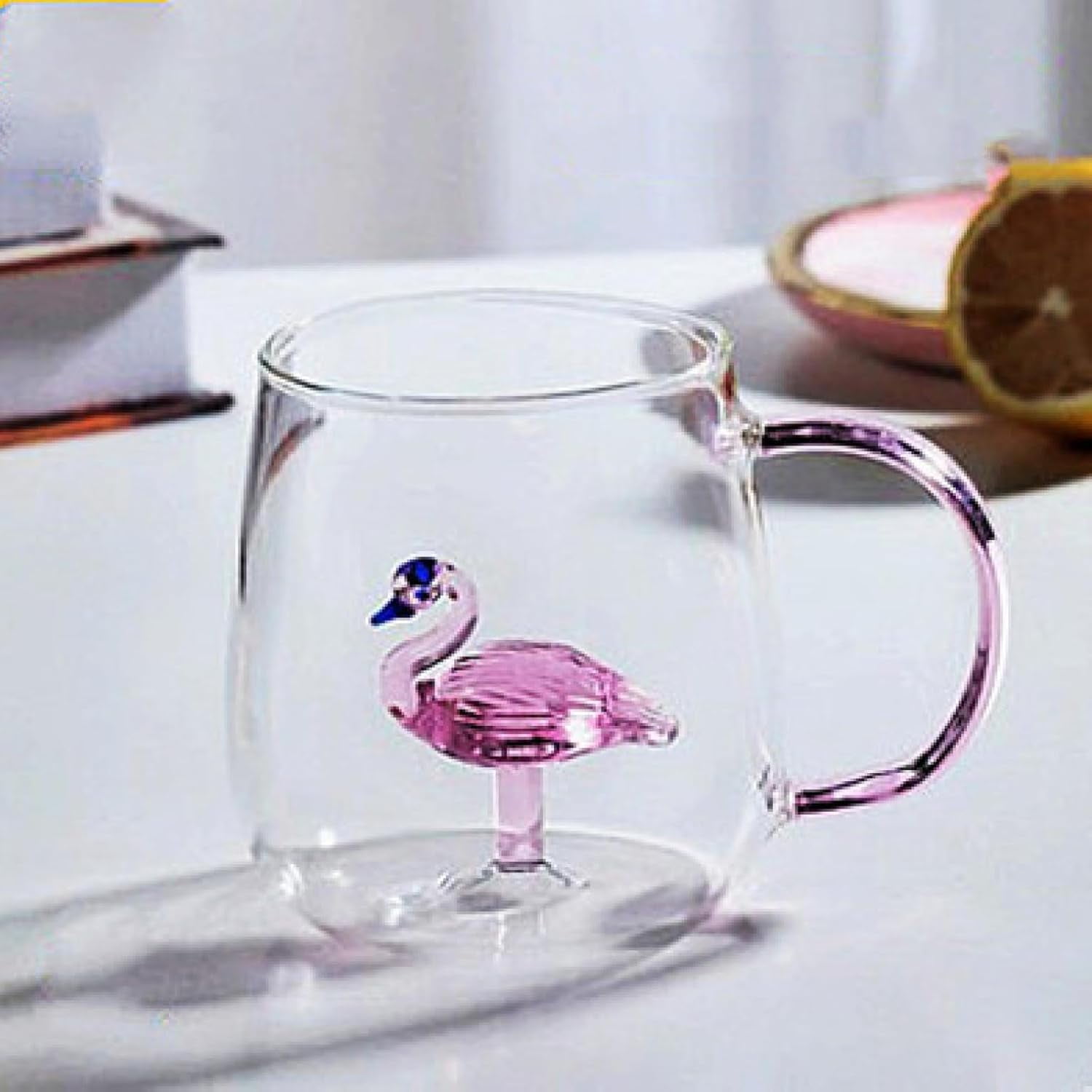 muhm Vasos de agua de vidrio para uso doméstico, vasos con asas, vasos ...