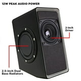 GOgroove SonaVERSE O2i LED Computer Speakers (Black) Small USB Powered ...