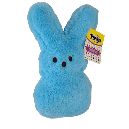 Peeps Bunny Plush Stuffed Animal Toy Easter Decoration (9 Inch, Blue ...