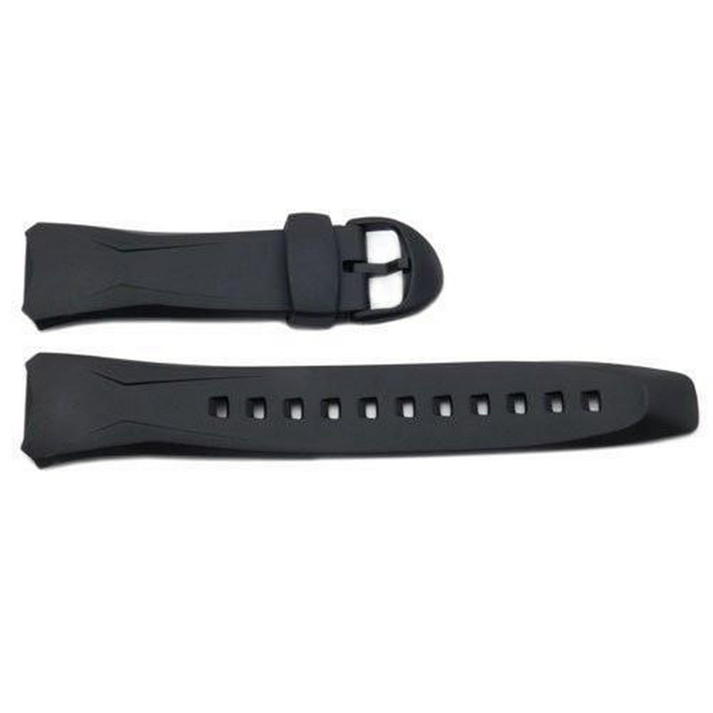 Casio - CASIO WVA-104HA Original 16mm BLACK Rubber Watch BAND Strap WVA ...