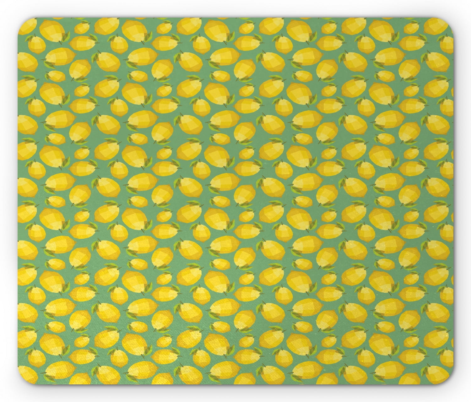 Lemon Mouse Pad, Futuristic Modern Art Polygonal Style Lemon Pattern ...
