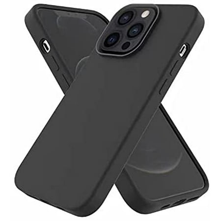 Silicone Case for iPhone 13 Mini with Microfiber Inner Lining (Black ...