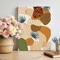 Abstracts Leopard Print Canvas Wall Art for Living Room, Palm Leaf ...