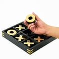 10" Large Elegant Premium Black Tic Tac Toe Board Game | Wooden Puzzle ...