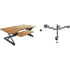 46" Large Adjustable Standing Desk Converter/Triple Monitor Mount ...