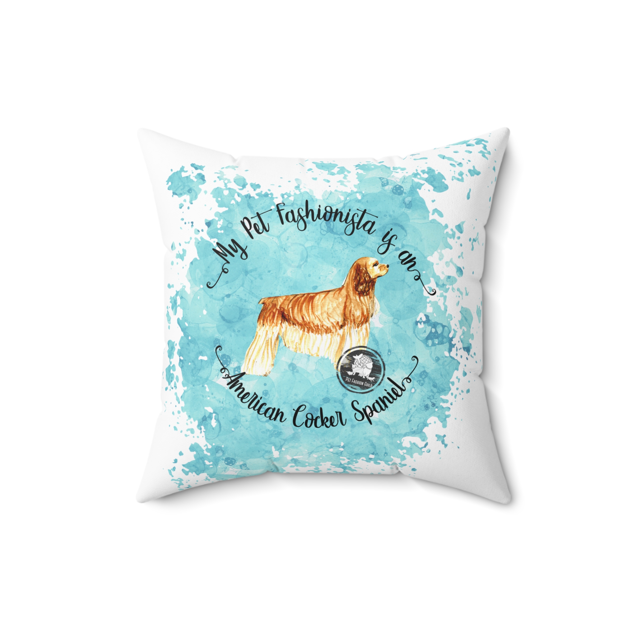 American Cocker Spaniel Pet Fashionista Square Pillow - Walmart.com