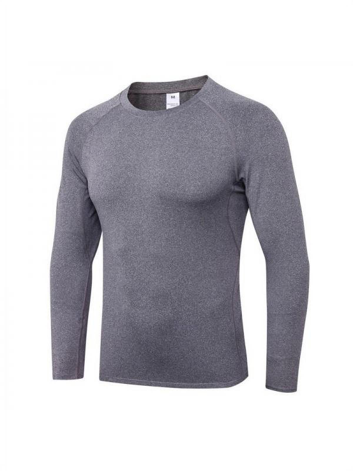 Men's Running/Fitness Training Suit Long-sleeved Stretch Tight Sports Breathable Sweat-wicking T ...