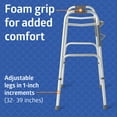 Medline Deluxe Folding Walker with Adjustable Height Legs, 300 lb ...
