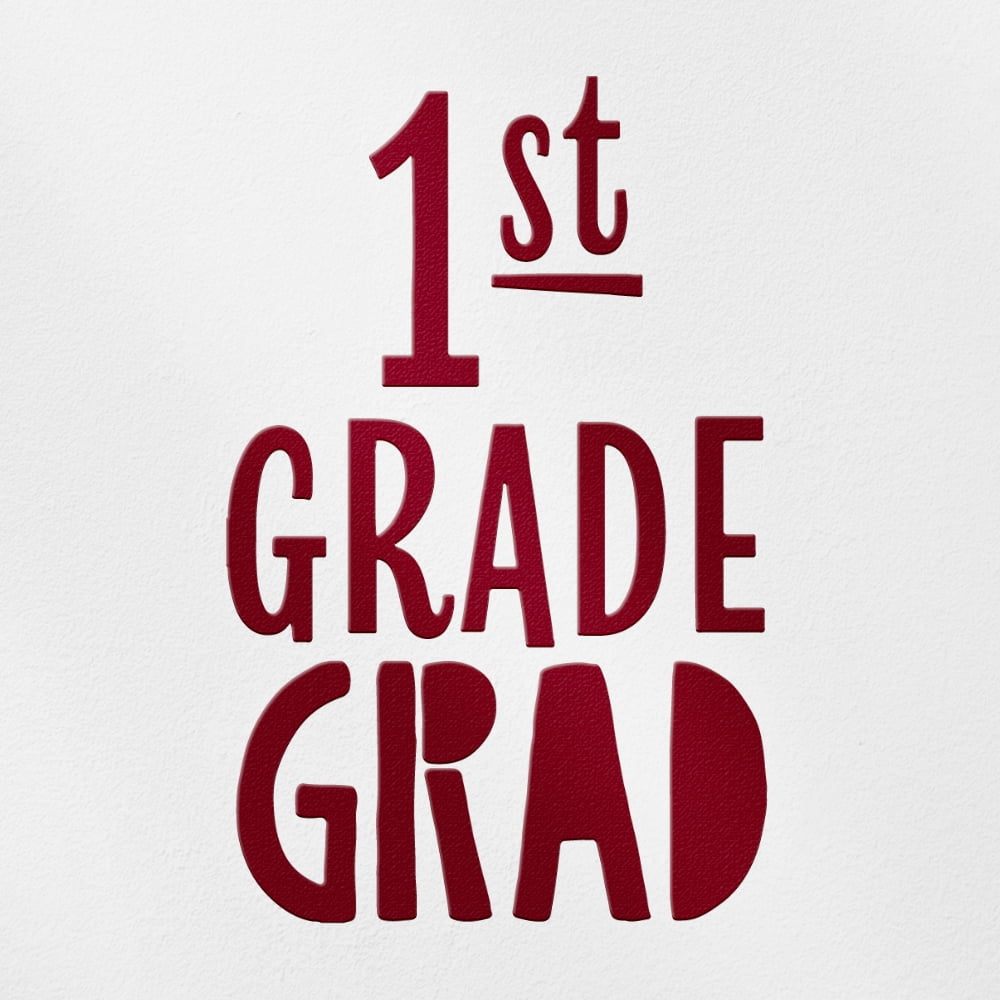 Transparent Decal Stickers Of 1St Grade Grad (Burgundy) Premium ...
