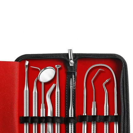 9 In 1 Dental Pick Tools Set Professional Stainless Steel Dental Scaler ...