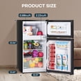 Upstreman 3.1 Cu.Ft Mini Fridge with Top Freezer, Two Door Compact ...