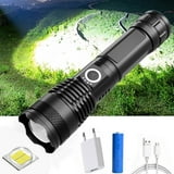 Rechargeable LED Flashlights High Lumens, 20000 Lumens Super Bright Zoomable Waterproof ...