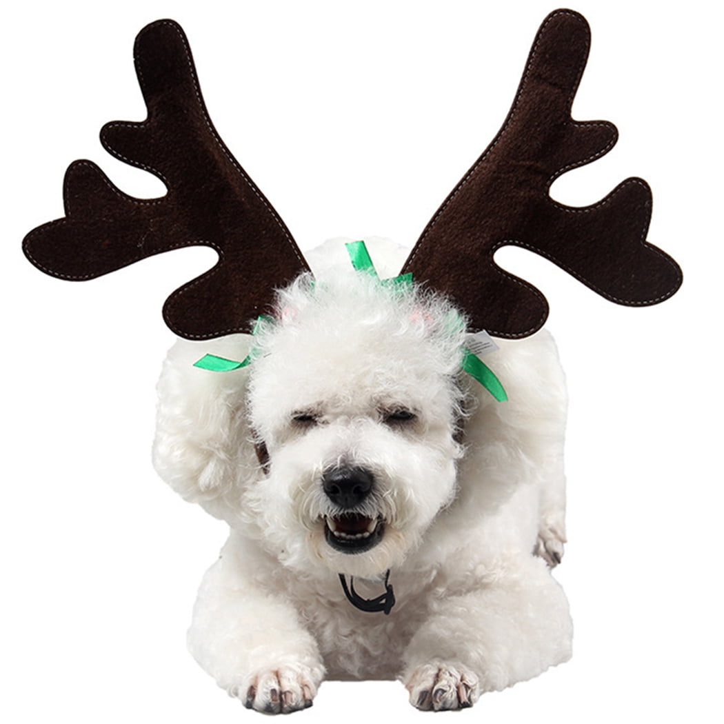 Legendog Christmas Pet Headband Cute Antler Hat Dog Headband Pet Party ...