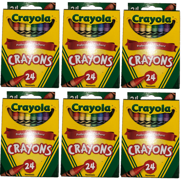 Crayola 24 Count Crayons 6 Pack Bundle Totaling 144 Crayons - Walmart ...