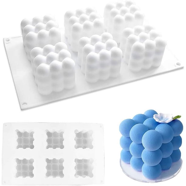 Cube Molds, Silicone Mold Baking Chocolate Cake and Making 3D Handmade ...