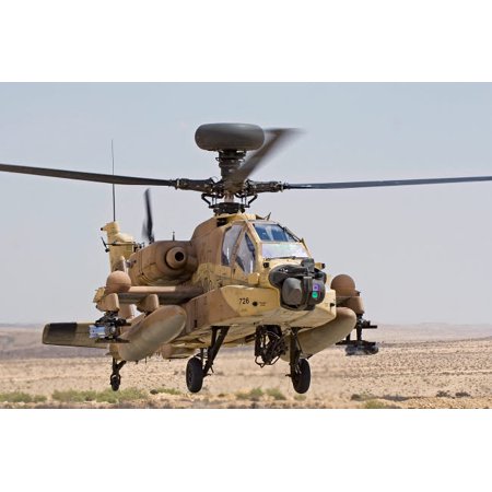 An AH-64D Saraf attack helicopter of the Israeli Air Force Poster Print ...