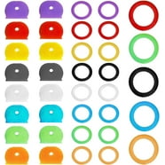 Coloured Key Caps Tags Set Flexible Key Covers Plastic Key Identifiers ...