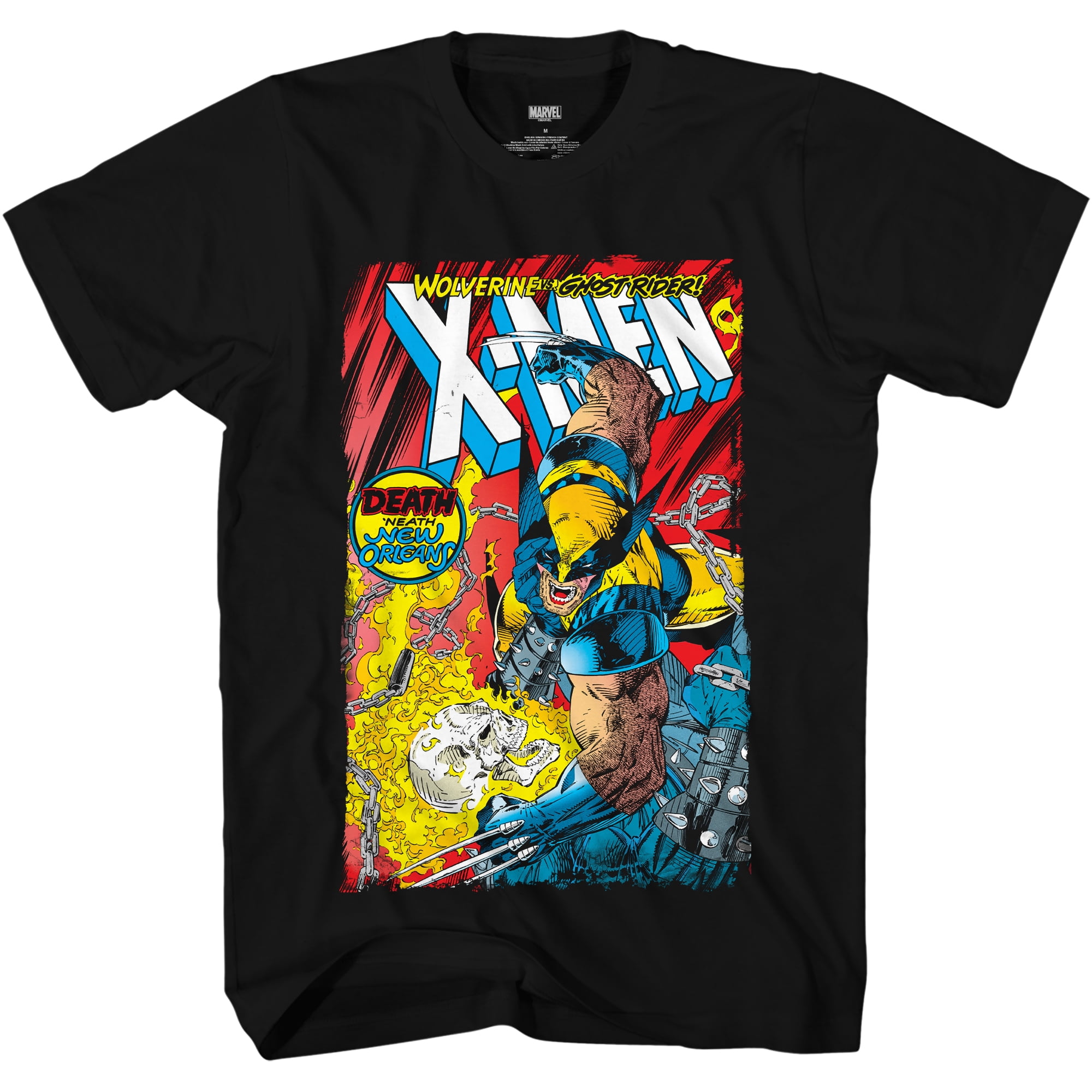 Marvel Comics X-Men Battle Royale: Wolverine vs Ghost Rider Adult T ...