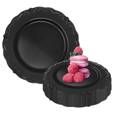 Exquisite Tinted Plastic Wedding Plates, Fancy Disposable Plastic ...