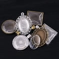 72-Pieces Round & Oval & Square Pendant Trays with Glass Cabochon Dome ...