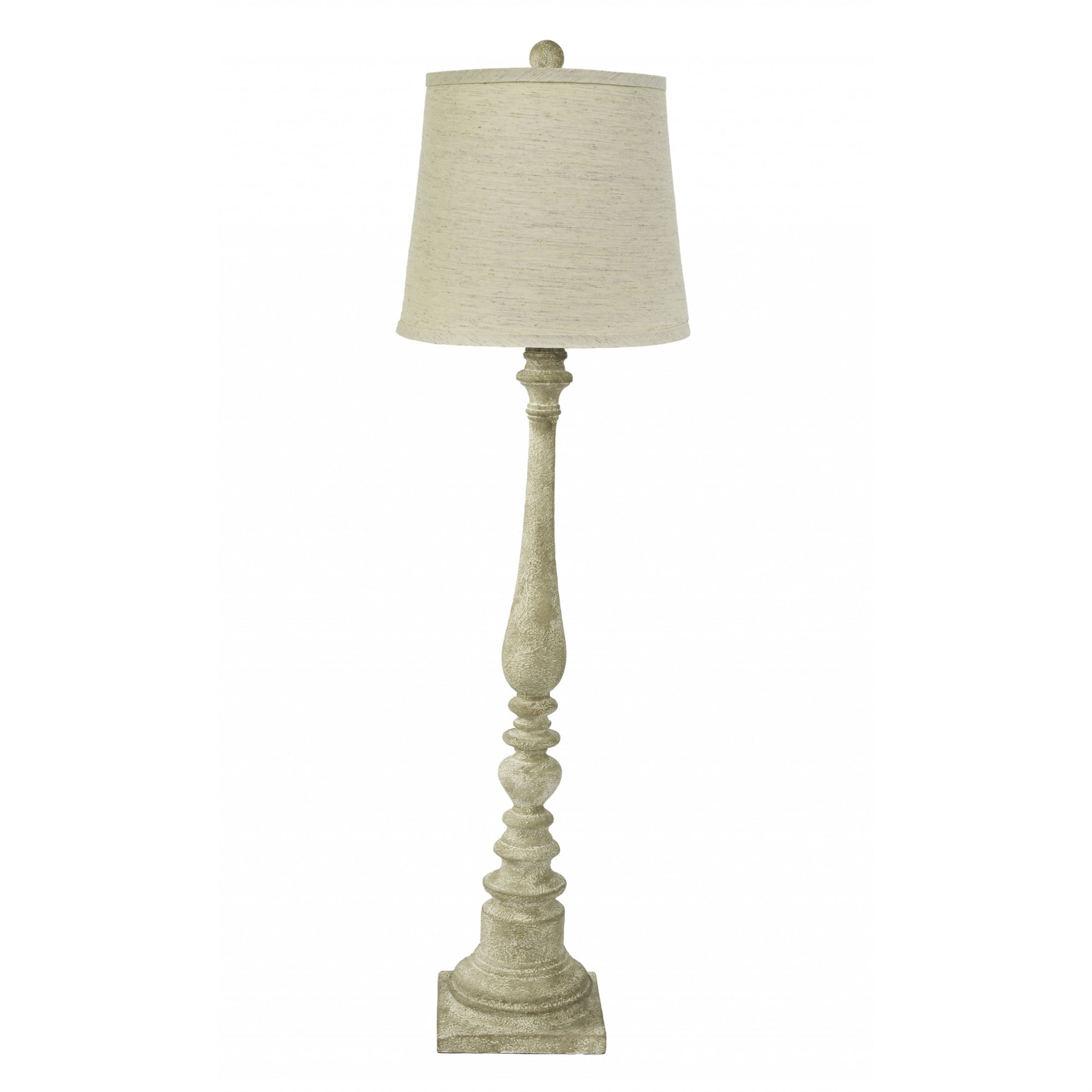 Tall Distressed Look Table Lamp with Classic Neutral Shade - Walmart.com
