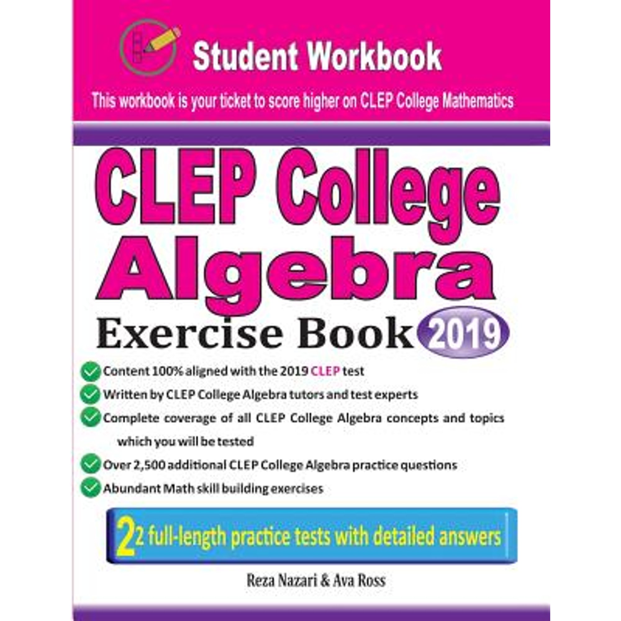 Pre-Owned CLEP College Algebra Exercise Book: Student Workbook and Two ...