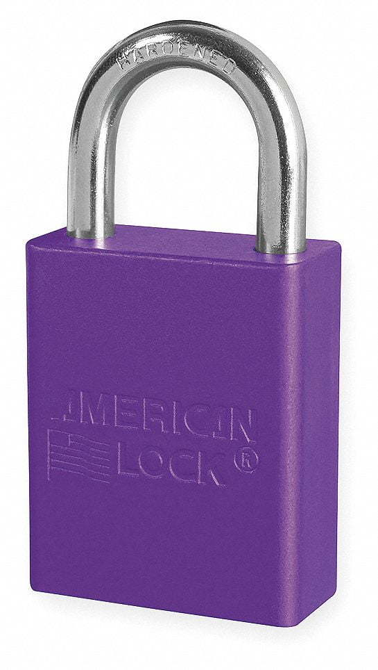 American Lock Lockout Padlock,KD,Purple,1-7/8"H A1105PRP - Walmart.com