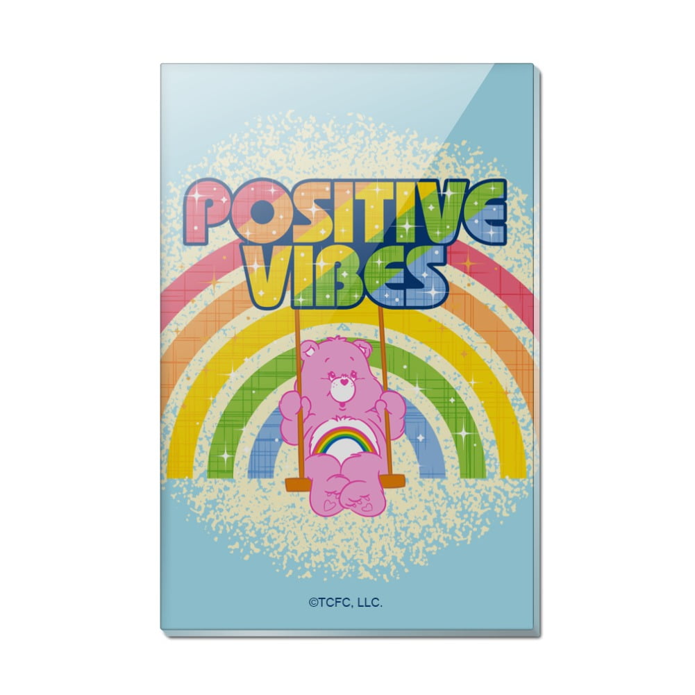Care Bears Cheer Bear Positive Vibes Rectangle Acrylic Fridge ...