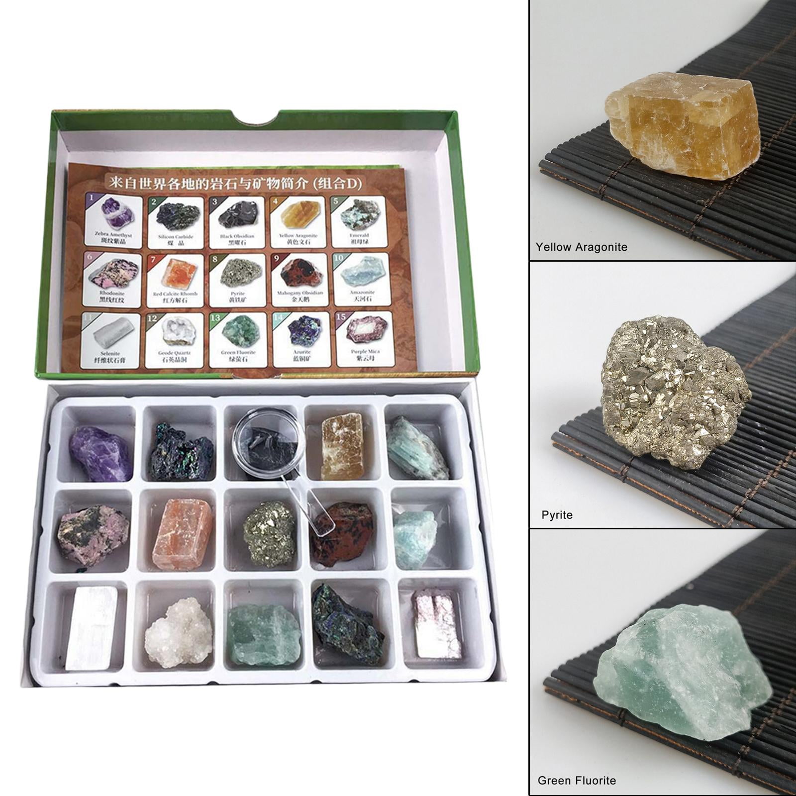 15 authentic Pieces Rock and Mineral Collection